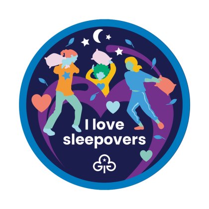 MY 1ST BROWNIES SLEEPOVER WOVEN BADGE - Girlguiding Anglia