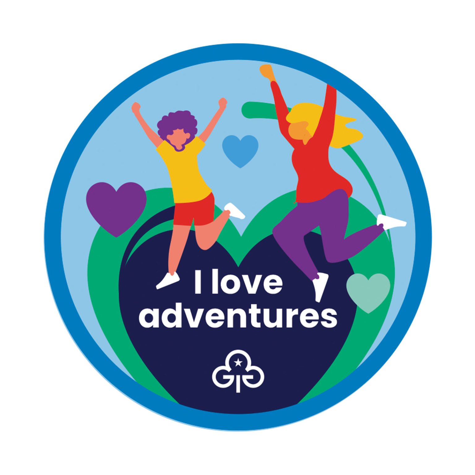 My 1st Rainbows sleepover woven badge - Girlguiding Anglia