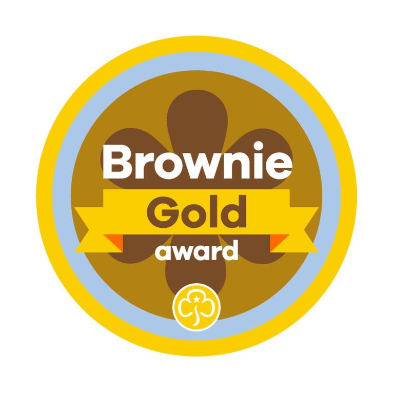 Brownies gold award woven badge - Girlguiding Anglia