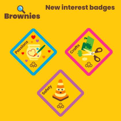New Brownies interest badges - Girlguiding Anglia
