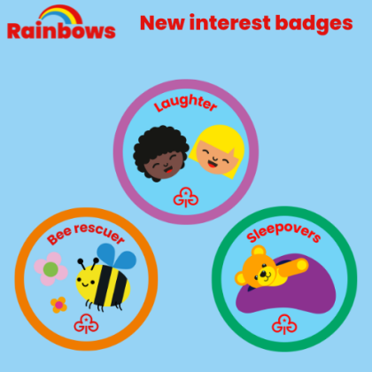 New Rainbows interest badges - Girlguiding Anglia